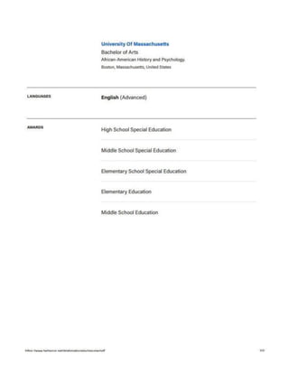 Biography of Dr. Jahmal Mosley, a Doctorate in Education | PDF