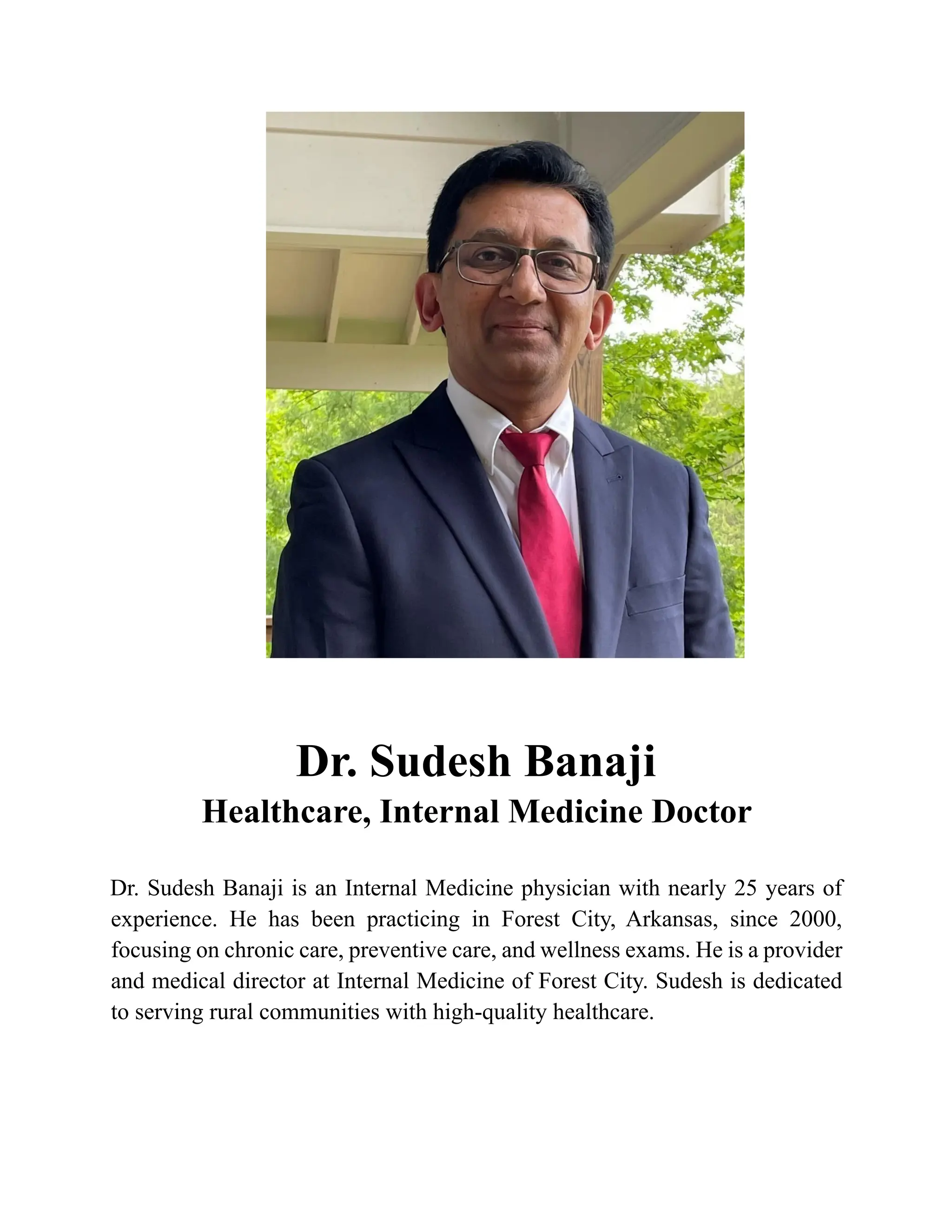 Biography of Dr. Sudesh Banaji | Healthcare, Internal Medicine Doctor .pdf