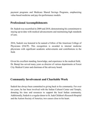 Biography of Dr. Sudesh Banaji | Healthcare, Internal Medicine Doctor .pdf