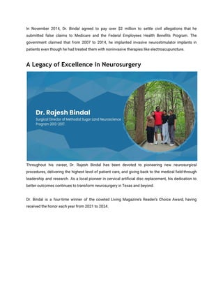 Biography of Dr. Rajesh Bindal | Neurosurgeon | PDF