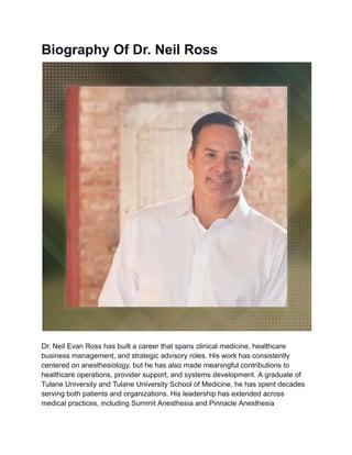 Dr. Neil Ross helps practices balance compliance with patient-centered ...
