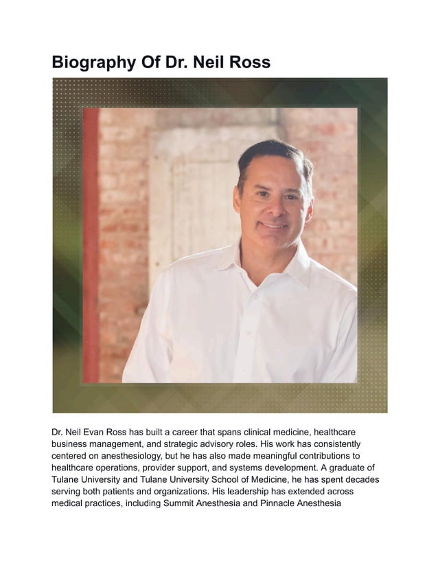 Dr. Neil Ross helps practices balance compliance with patient-centered ...