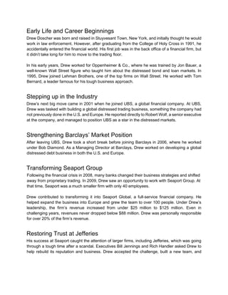 Biography and Professional Career of Drew Doscher | PDF