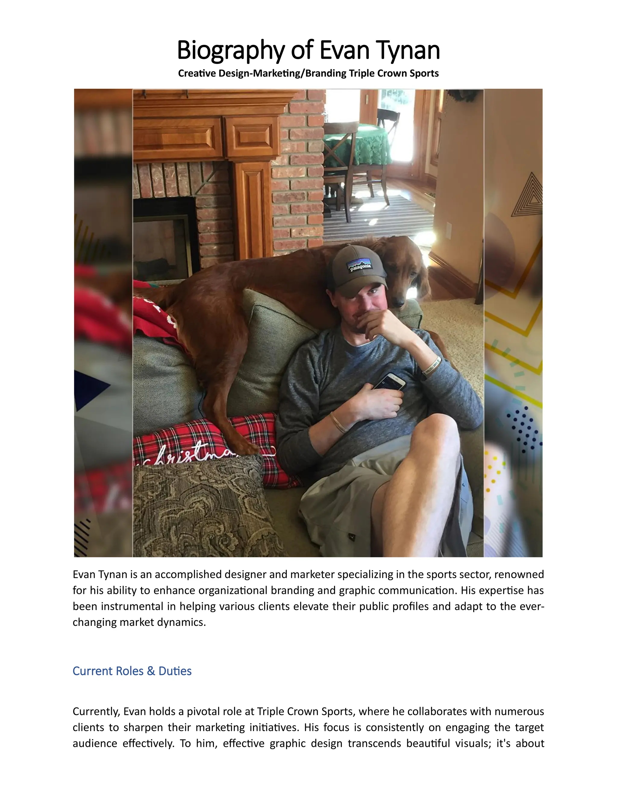 Biography of Evan Tynan | Creative Design-Marketing/Branding Triple ...