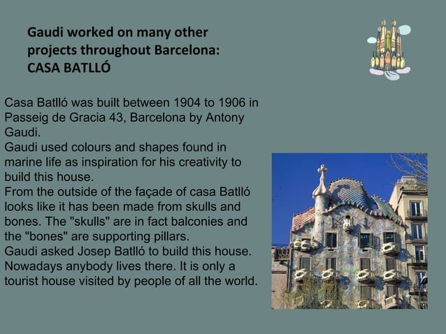 Biography of gaudí | PPT