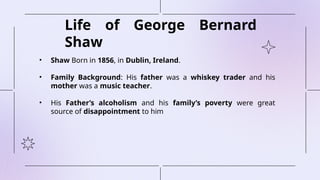 Biography Of George Bernard Shaw By Zeeshan Ali & Rafaqat Ali PPT.pptx