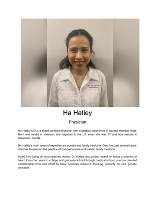 Biography and Professional History of Ha Hatley | PDF
