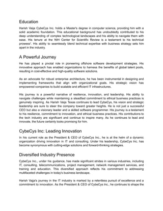 Harish Vajja | Software Engineer and CEO | Texas, Dallas.pdf | Business ...