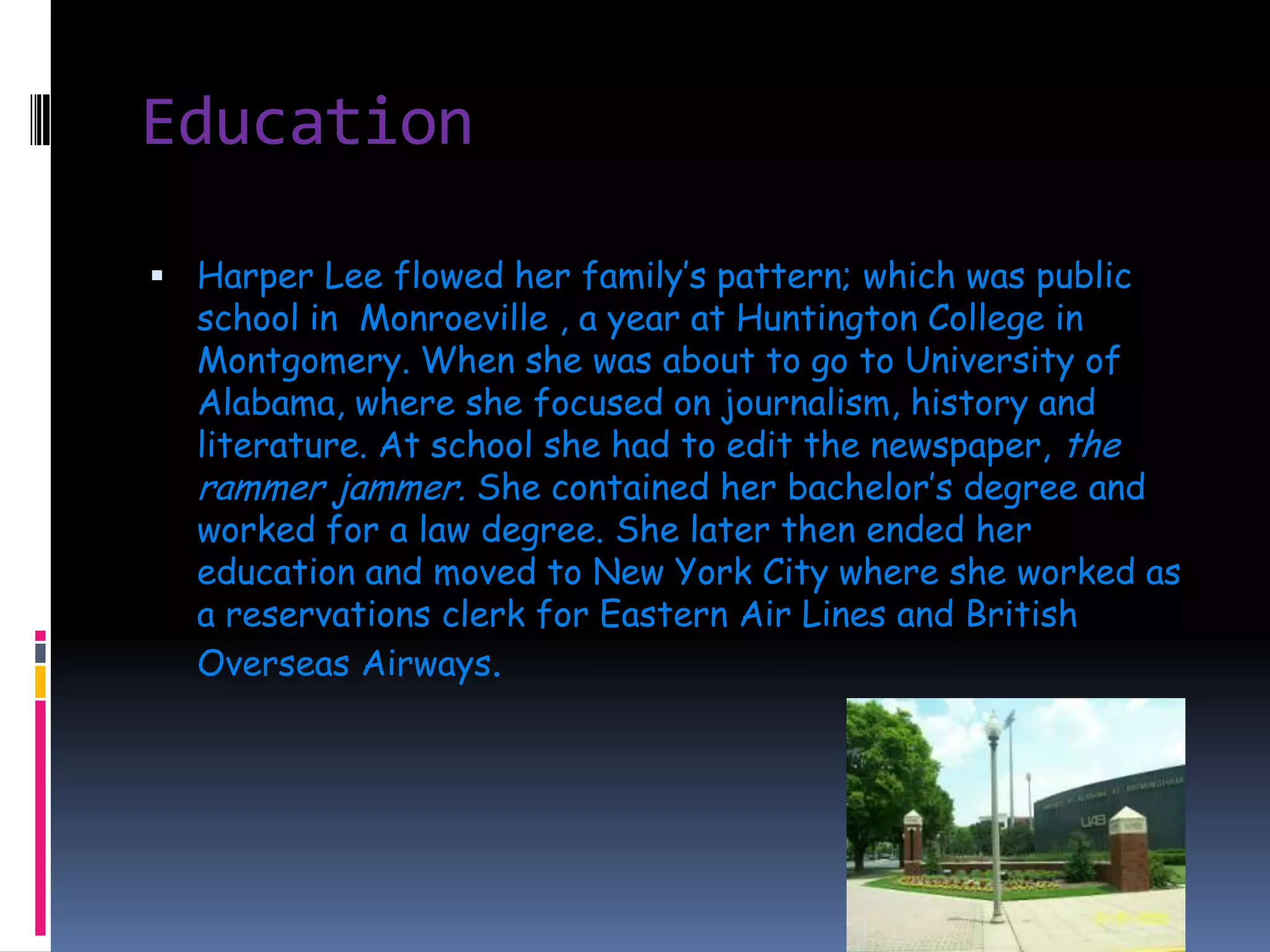 Biography of harper_lee,_author_of_to | PPT