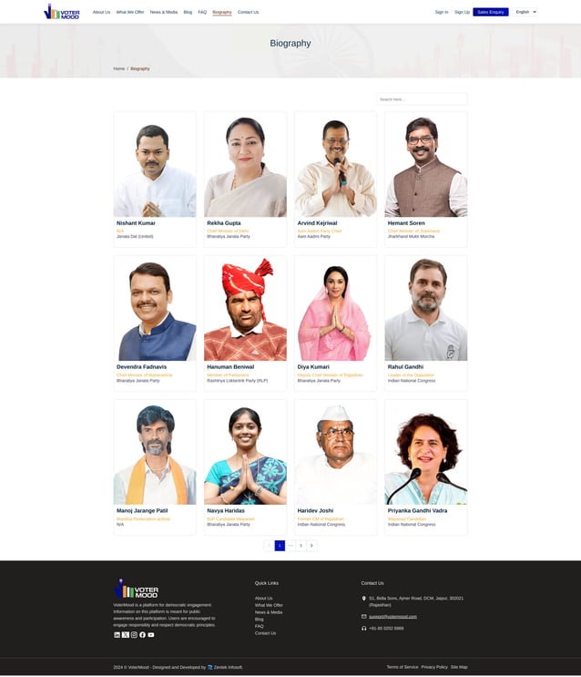 Biography of Indian politicians | Political personalities of India | PDF