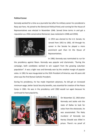 Biography of john f. kennedy | PDF