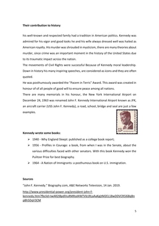 Biography of john f. kennedy | PDF