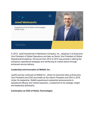 Josef Matosevic Engages in Outdoor Activities and Technological ...
