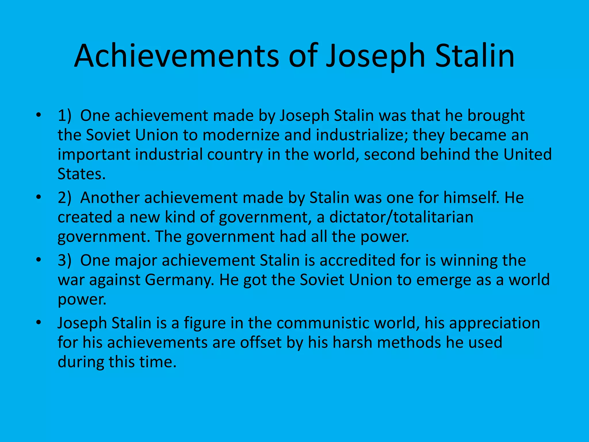 Biography of joseph stalin | PPTX