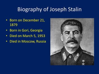 Biography of joseph stalin | PPTX
