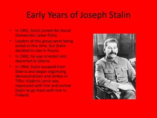 Biography of joseph stalin | PPTX