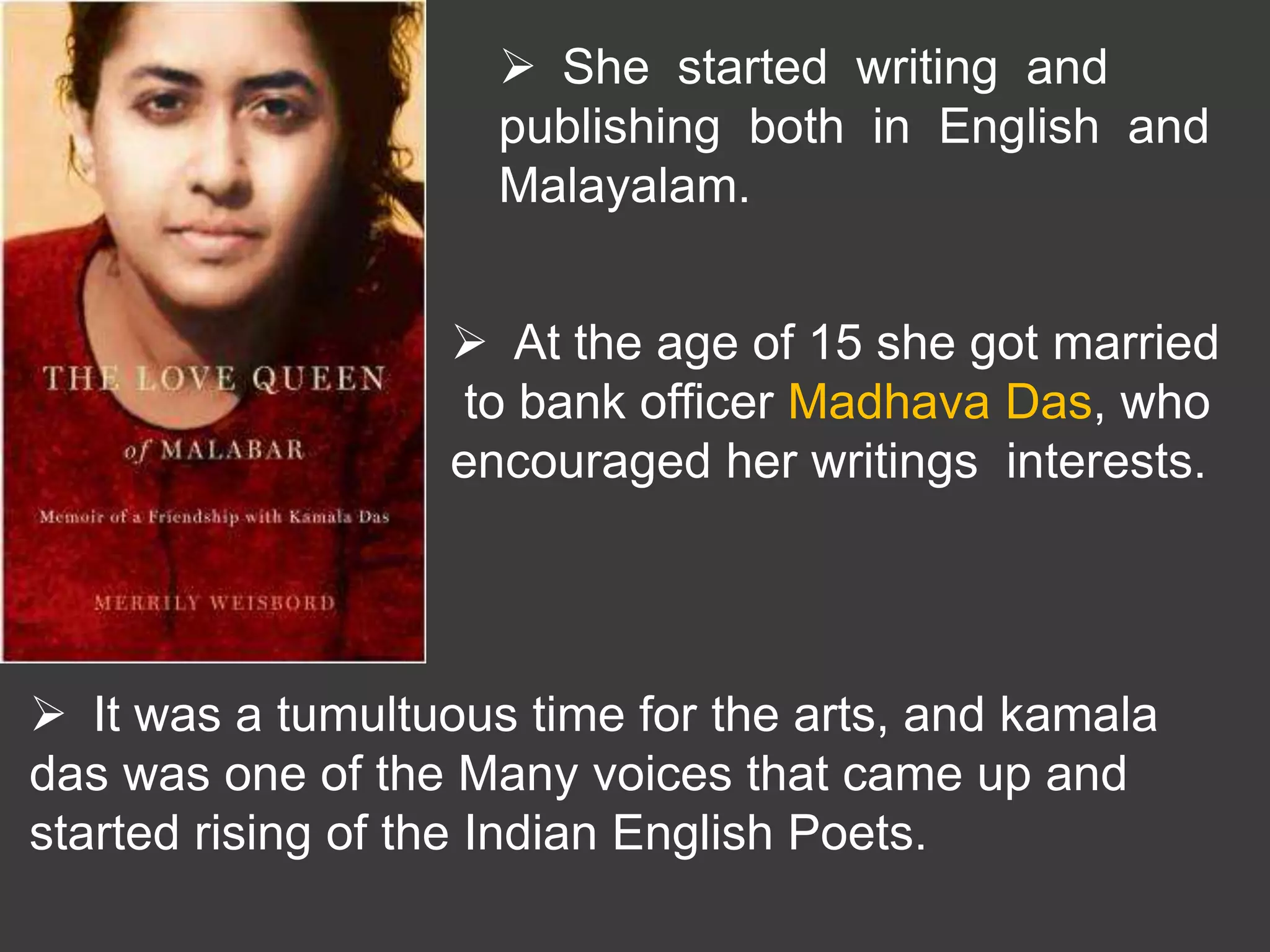 Biography of kamala das | PPTX