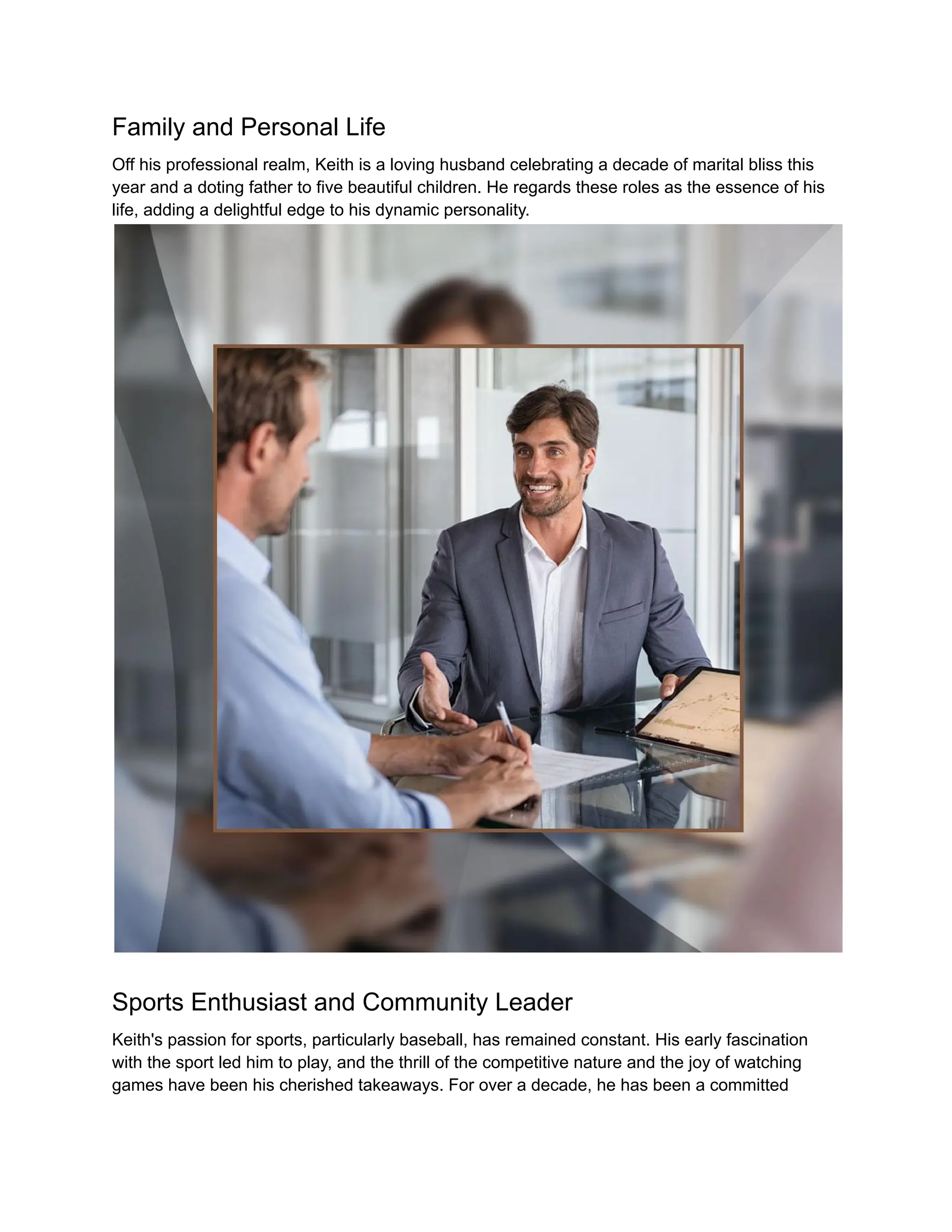 Biography of Keith D'Agostino.pdf | Career Planning | Careers