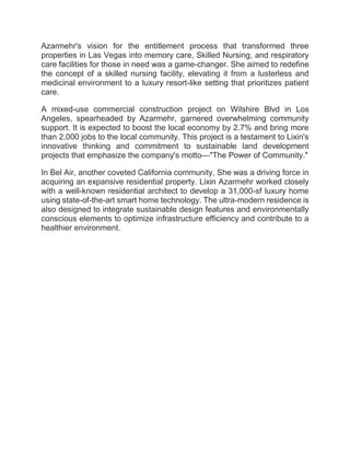 Biography and career about Lixin Azarmehr | PDF