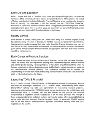 Biography of Mario Payne | PDF