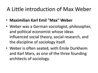 Biography of max weber | PPTX