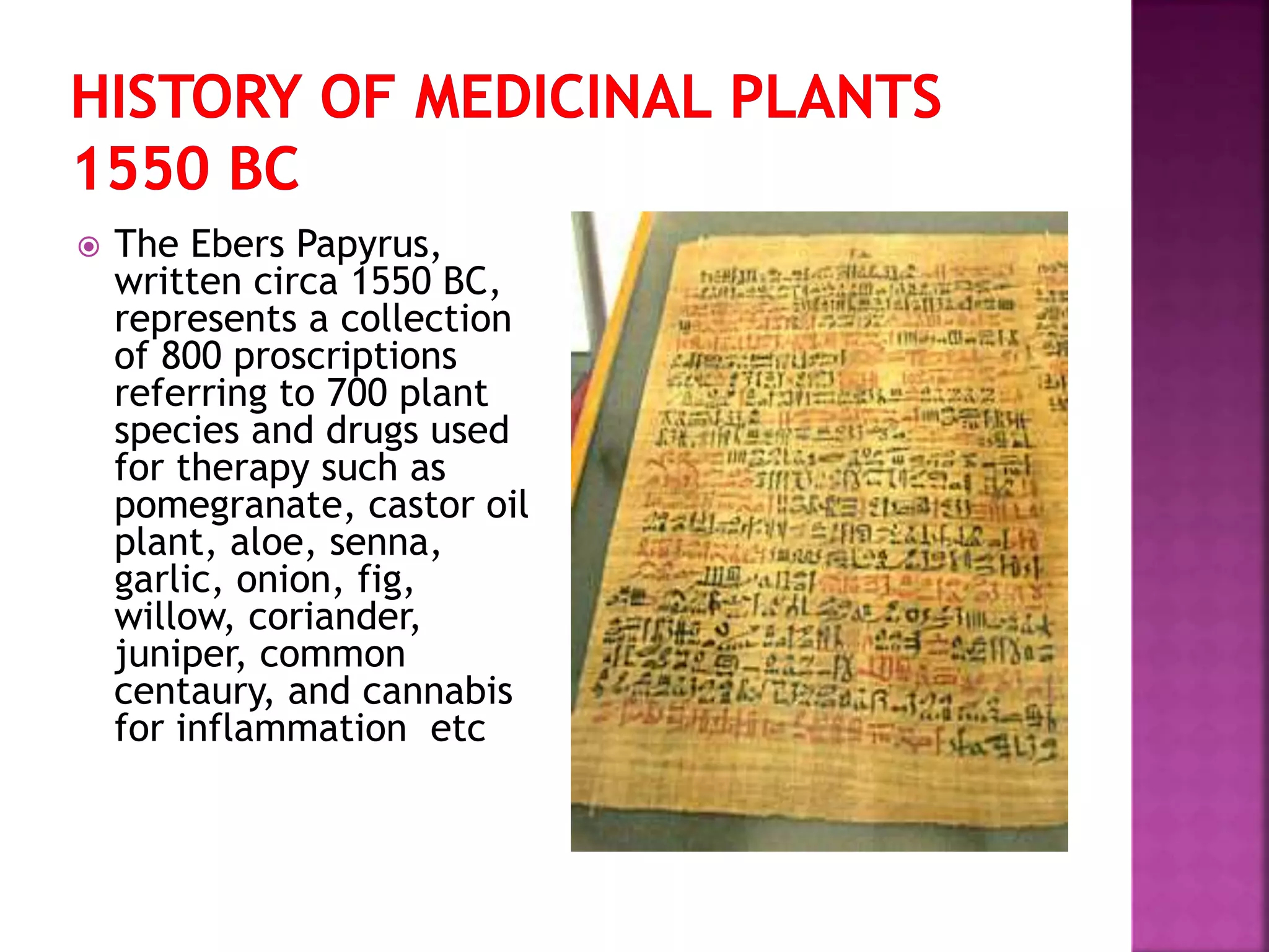 Biography of medicinal plants A Lecture by Mr Allah Dad Khan Former DG ...
