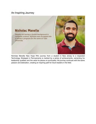 Biography Of Nicholas Manella | Technology Strategist - Healthcare/Life ...