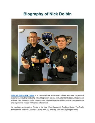 Biography of Nick Dolbin | Chief of Police | PDF