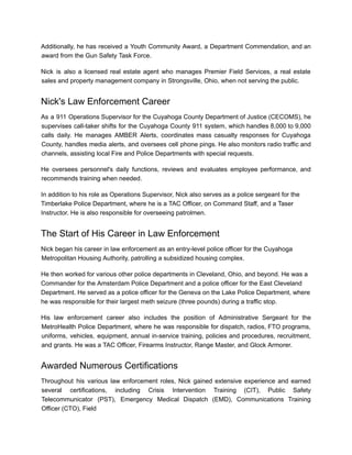 Biography and career history of Nick Dolbin | PDF