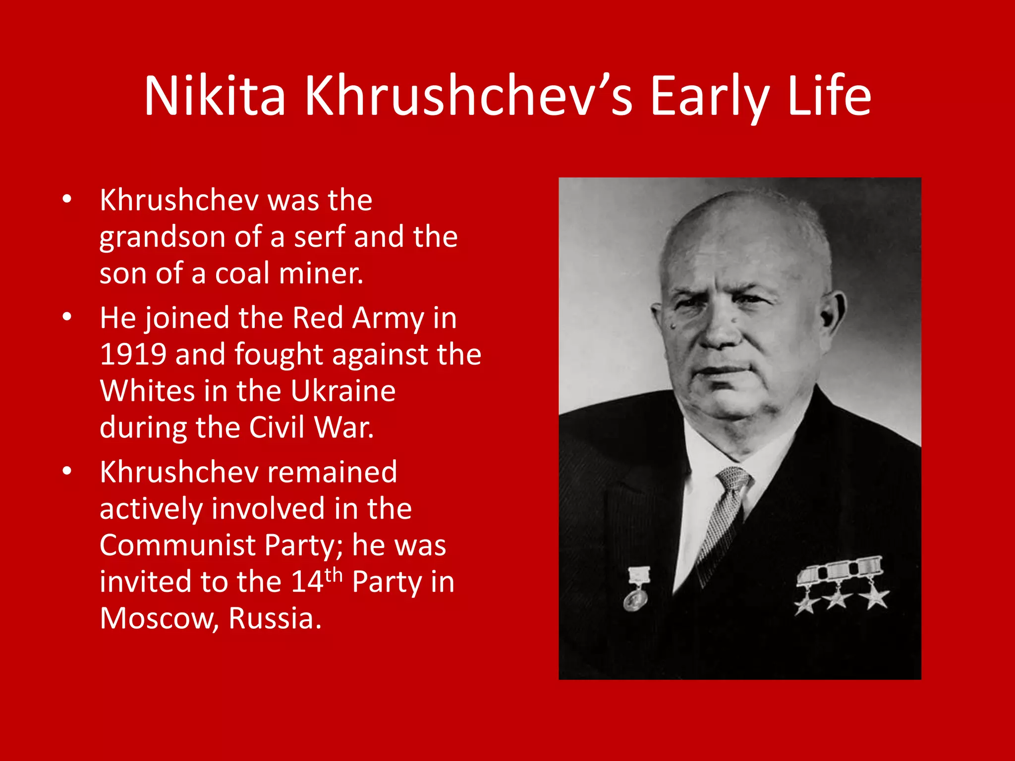 Biography of nikita khrushchev | PPTX