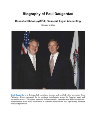 Biography of Paul Daugerdas | Consultant/Attorney/CPA; Financial, Legal ...