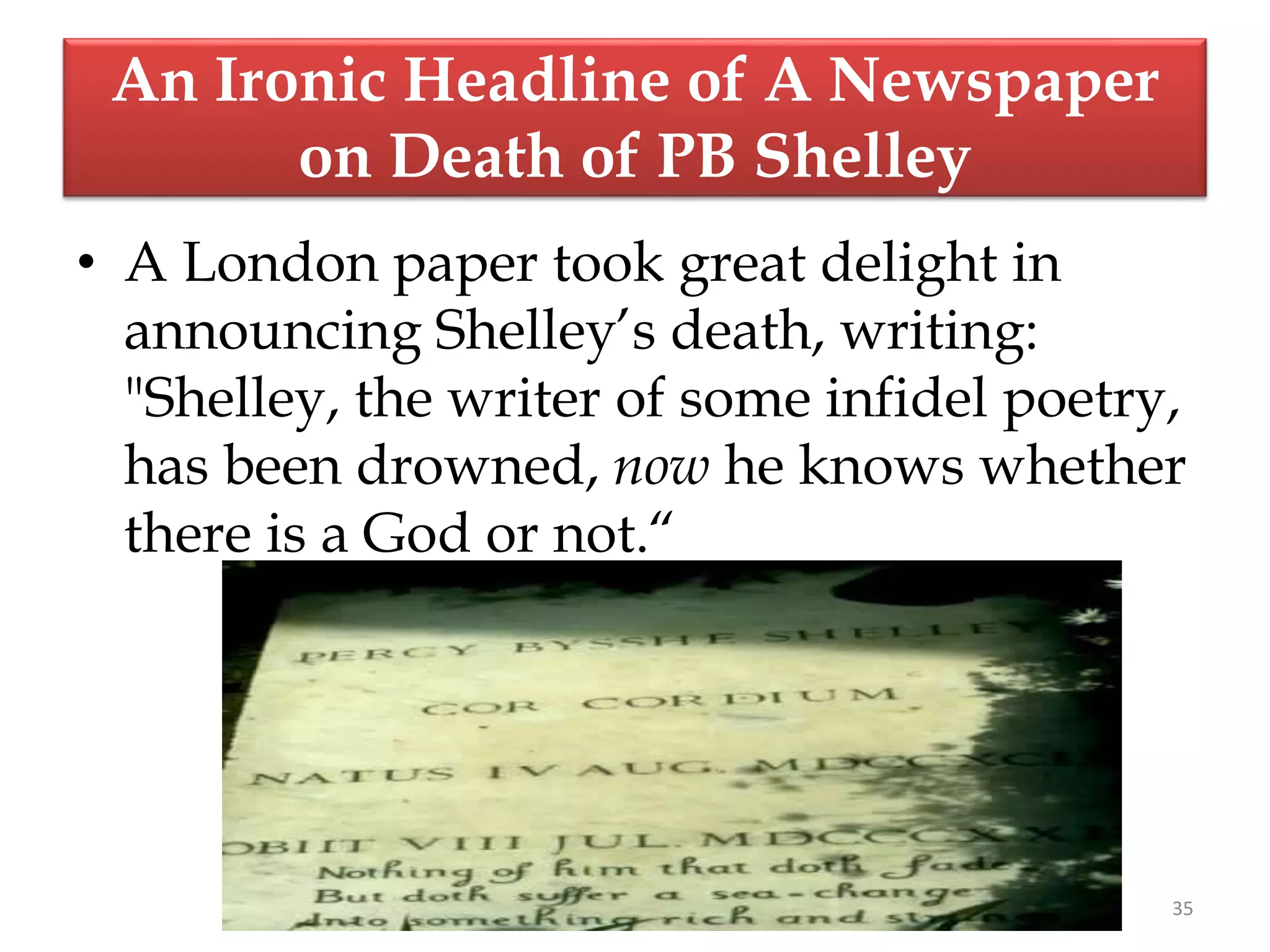 Biography of pb shelley | PPTX