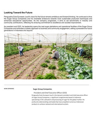 Biography of Pengusaha Gula Gunawan Jusuf | PDF