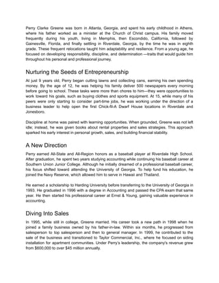 Biography of Perry Greene | PDF