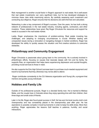 Biography and career of Raj Roger Chivukula | PDF