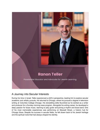 Biography of Ranon Teller | PDF