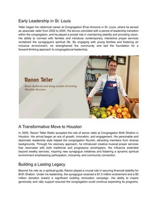 Biography of Ranon Teller | PDF