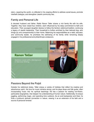 Biography of Ranon Teller | PDF