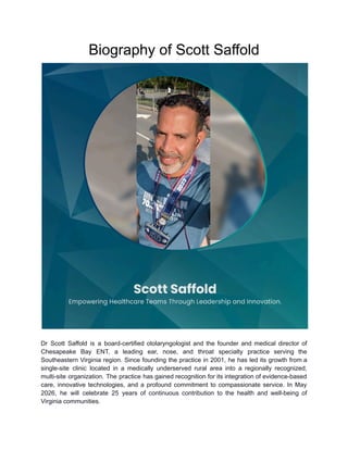 Biography of Scott Saffold | PDF
