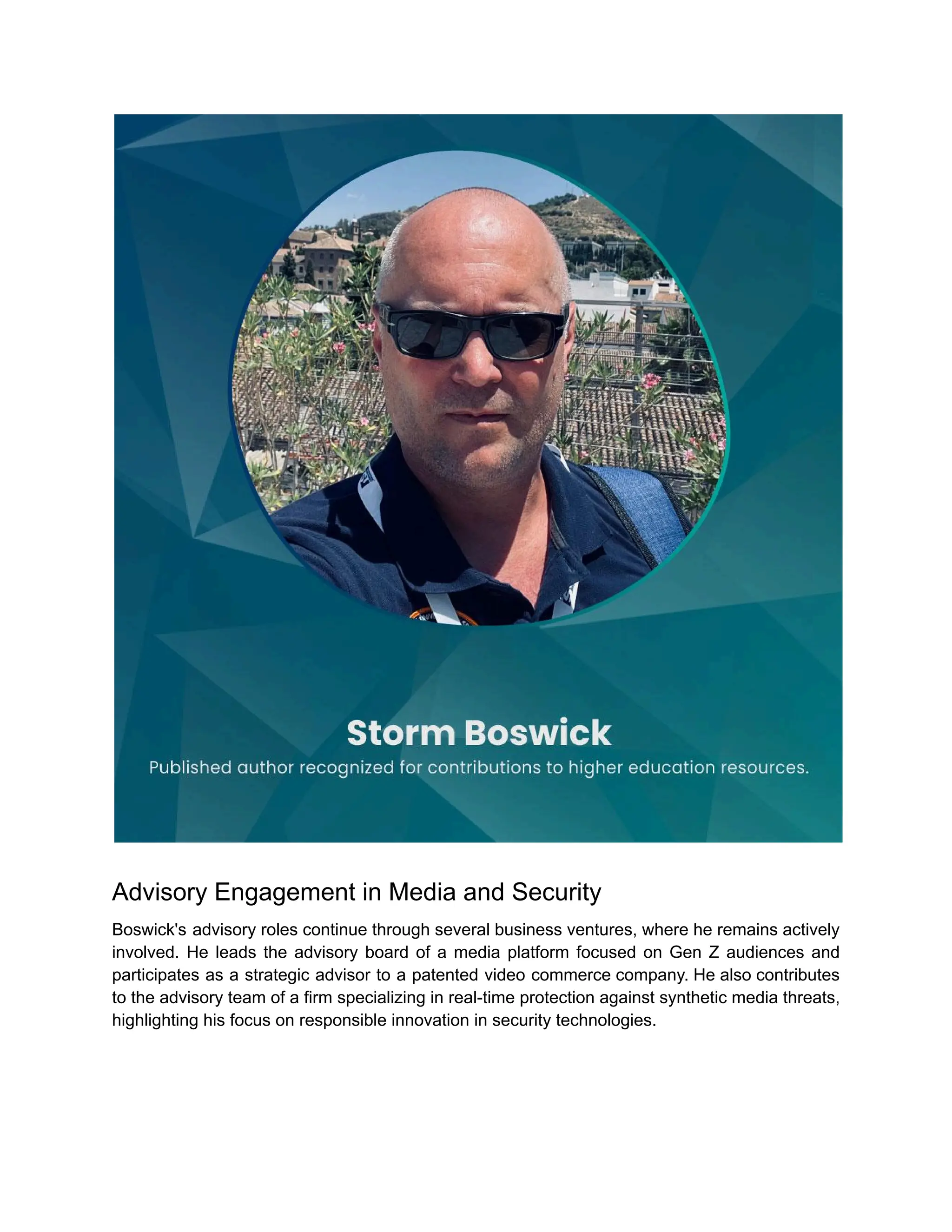 Biography of Sean Morgan Storm Boswick | PDF
