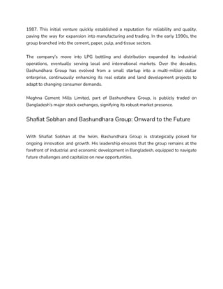 Biography of Shafiat Sobhan | PDF