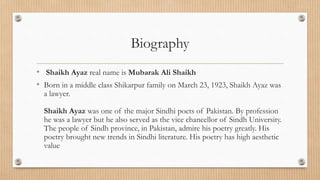 Biography of Shaikh Ayaz | PPTX