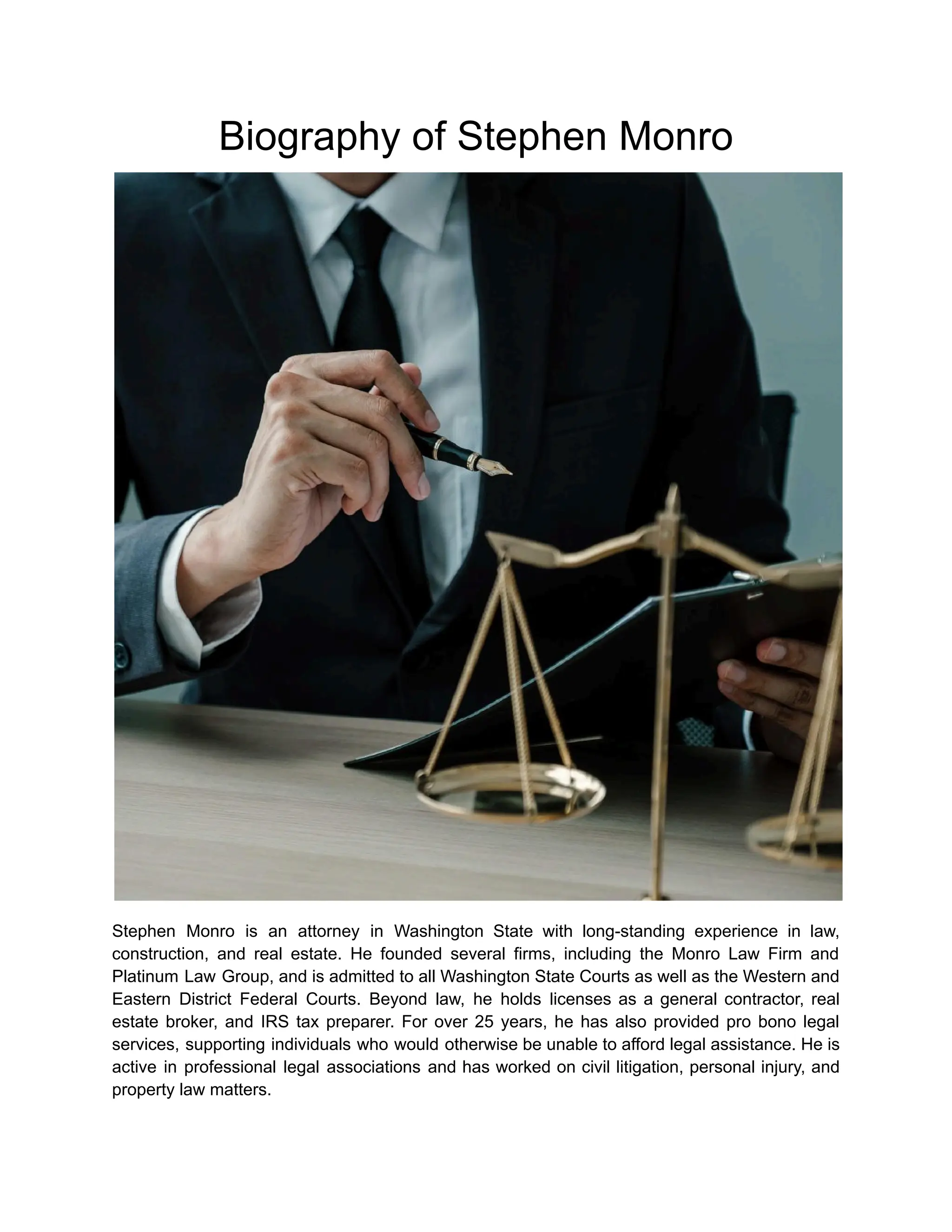 Biography of Stephen Monro.pdf | PDF