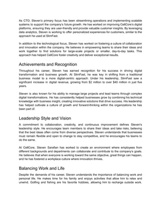 Biography of Steven Sarafian | PDF