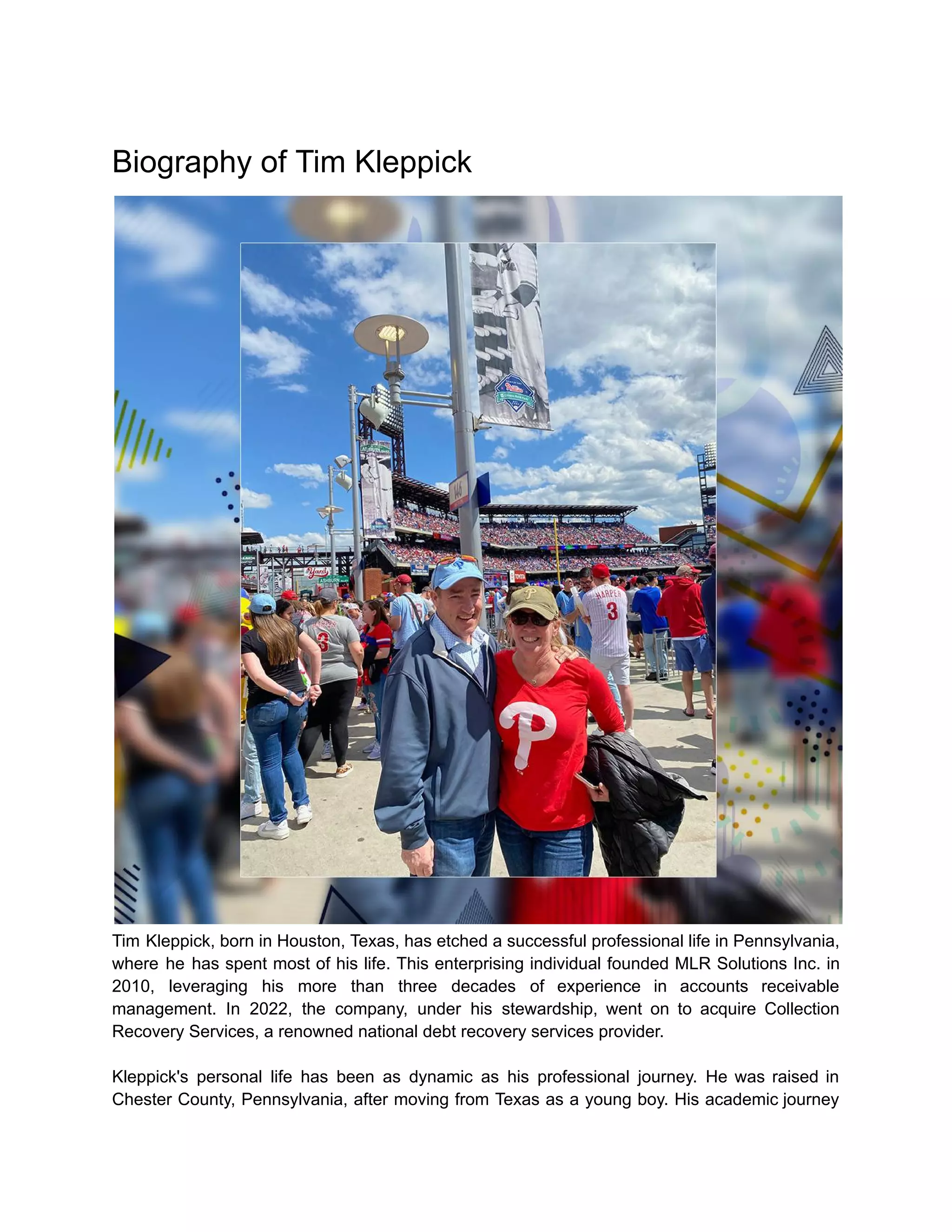 Tim Kleppick's Biography | PDF
