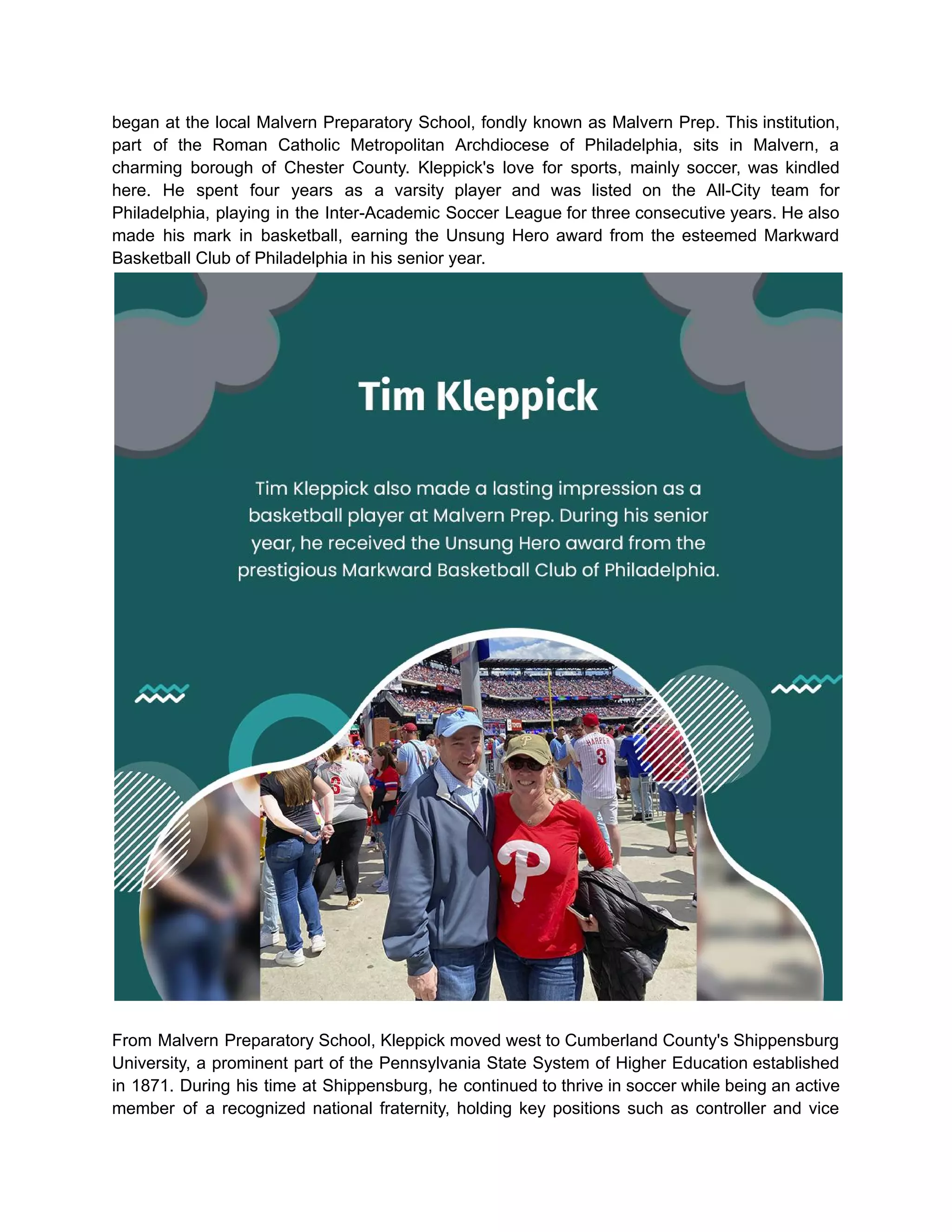 Tim Kleppick's Biography | PDF