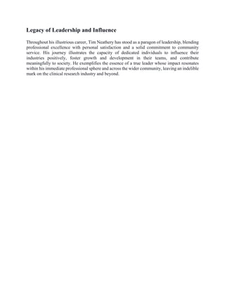 Biography and career About Tim Neathery. | PDF
