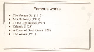 Biography of Virginia Woolf | PDF