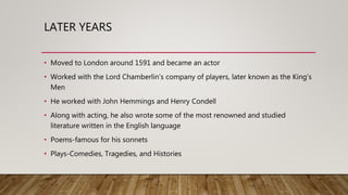 Biography of william shakespeare | PPTX