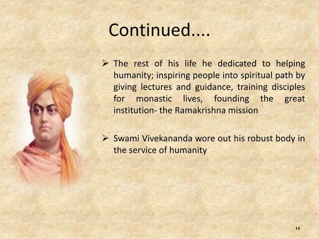 Biography on swami vivekanand | PPSX | Buddhism | Religion & Spirituality